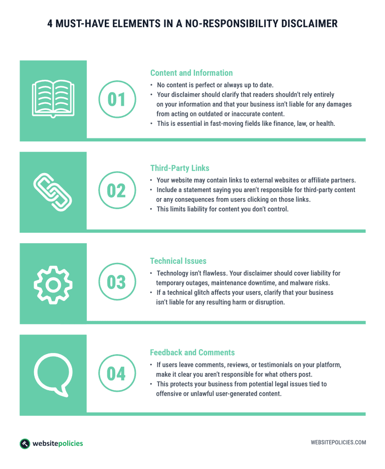 No Responsibility Disclaimer: Free Template & Examples