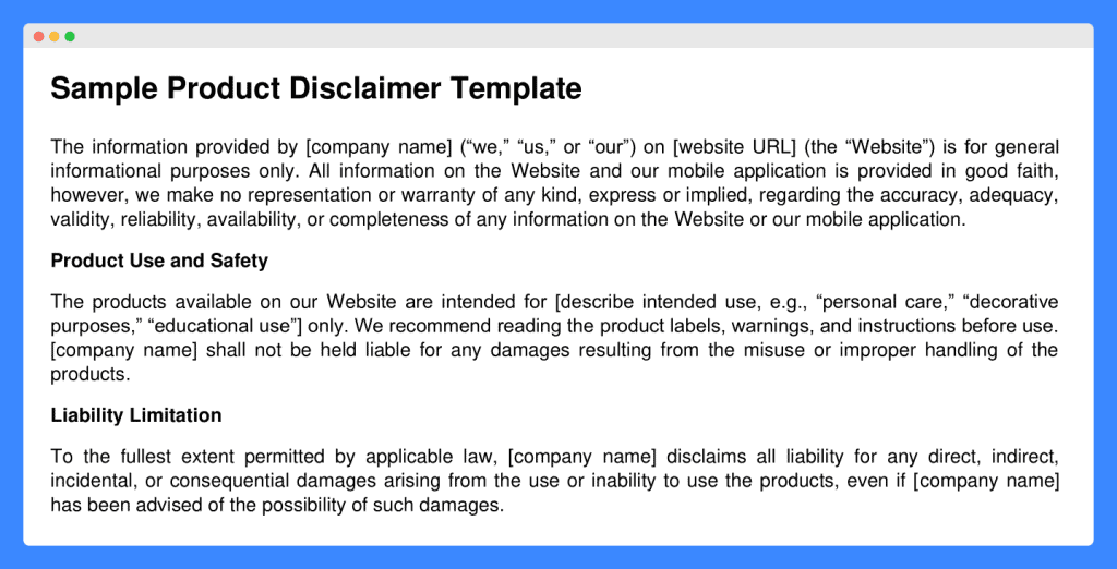 Product Disclaimer: Free Template, Examples, Key Elements